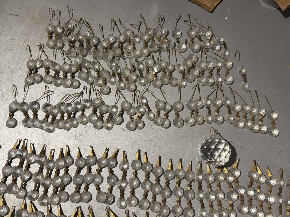 Vintage LOT 200+ pieces Crystal Chandelier Glass Prisms | eBay