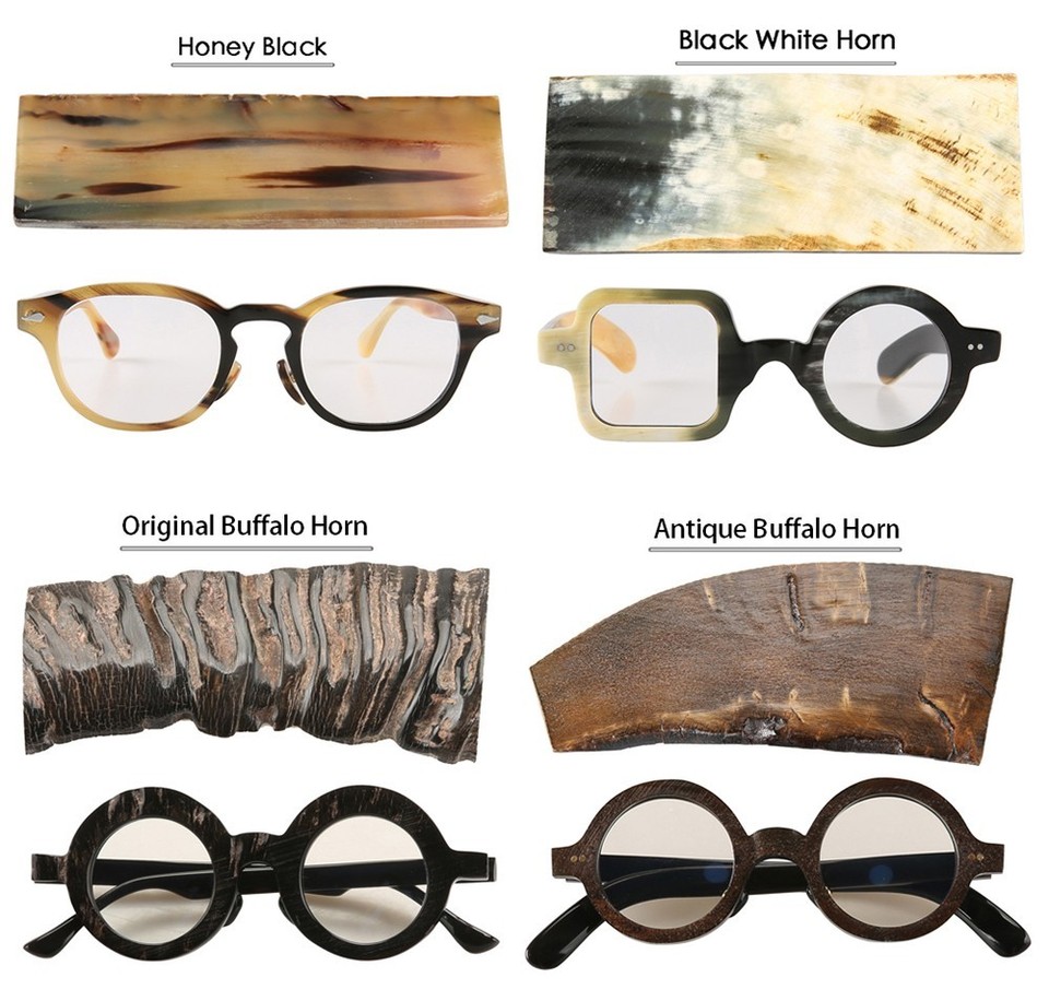 Eyewear Round Retro Unique Handmade Buffalo Horn Reading Glasses ...