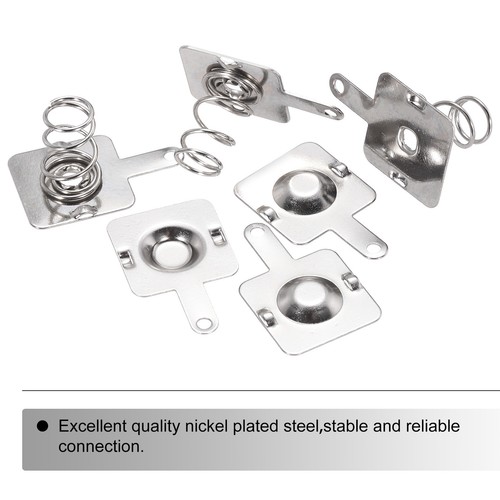 15 Set Battery Spring Contact 12x12mm Double Positive Negative Unipolar ...