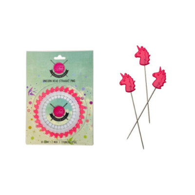 Tula Pink Hardware Unicorn Head Straight Pins: 2-inch Stainless Steel ...