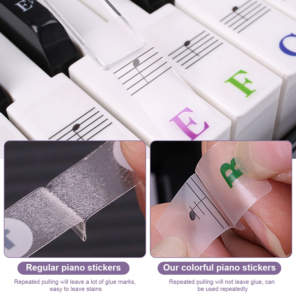 For 88 76 61 54 49 37 Keys Piano Keyboard Sticker Kids Beginners ...