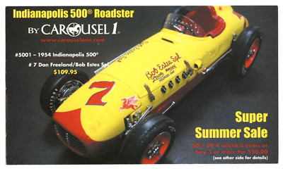 Don Freeland 1954 Indianapolis Indy 500 Racing Carousel 1 Die Cast Ad ...
