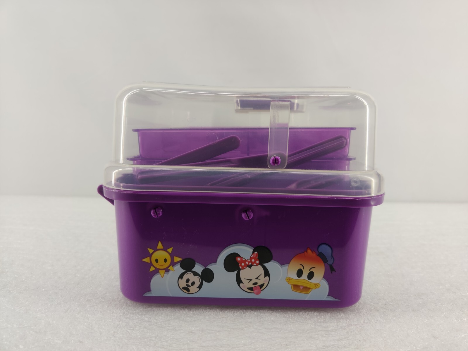 Disney Emoji Deluxe Art Box, Purple Tackle Box, Carry Case with Handle ...