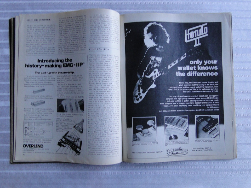 Vintage Magazine Guitar Player 1978 Ritchie Blackmore Ed Bickert D ...