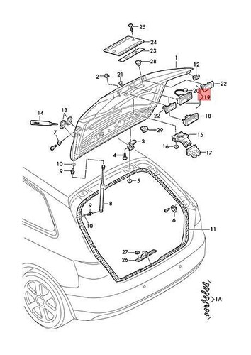 AUDI A3 PUSH BUTTON FOR ELECTRIC LID LOCK ACTUATOR 8V0827566B 15-19 | eBay