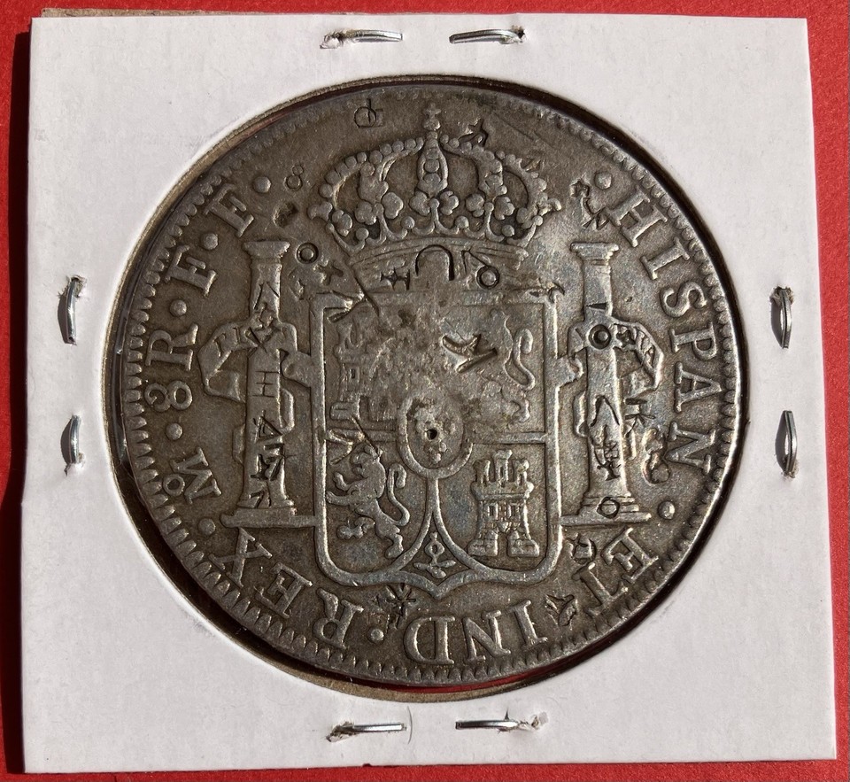 1779 (8R) 8 REALES SILVER SPANISH COLONIAL- MEXICO Mo FF CAROLUS III EF ...
