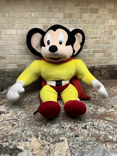 Vintage Y2K Mighty Mouse Stuffed Toy Figure Plush Red Cape 2005 VTG ...