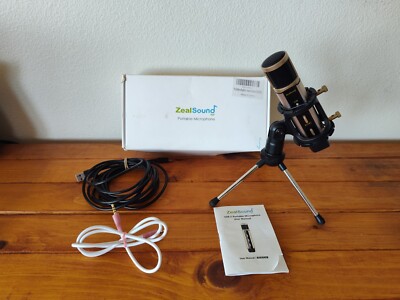 Zeal Sound Condenser Microphone USB Portable Pink Podcast Mic | eBay