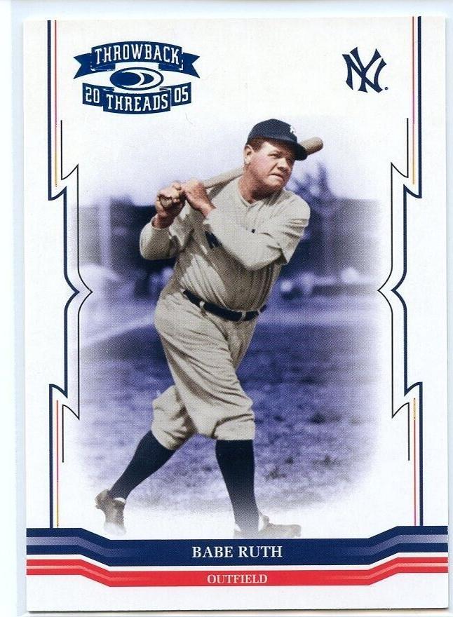 2005 Donruss Throwback Threads - Babe Ruth #300 Blue Century Proof /150 ...