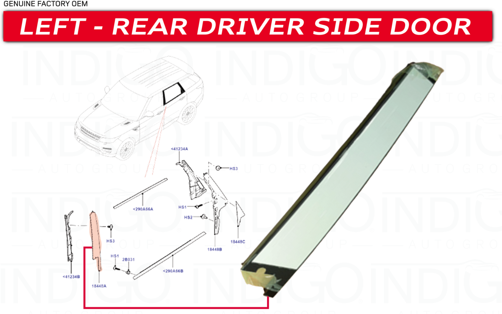 GENUINE LAND ROVER FINISHER C PILLAR RANGE ROVER SPORT 15 ONWARD LH NEW ...