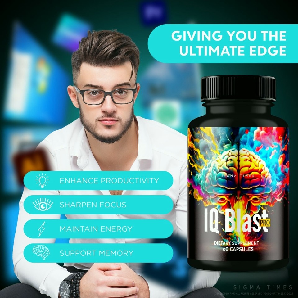 (3 Pack) IQ Blast Pro Cognitive Pills to Restore Memory Power & Improve ...