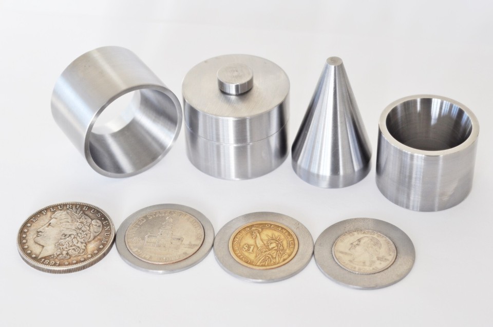 Beginners set 1/2" Tool Coin Ring for 4 US COINS Dollar CENTER PUNCH ...