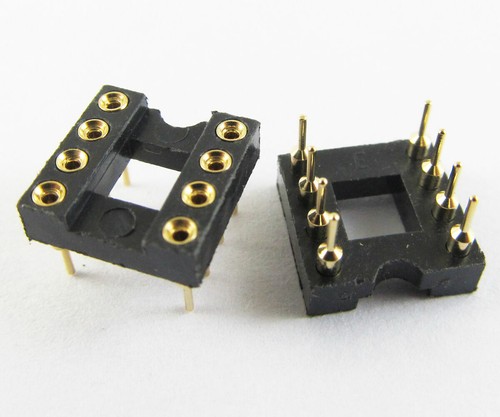 60pcs 8 PIN Round DIP Gold IC Socket Adapter | eBay