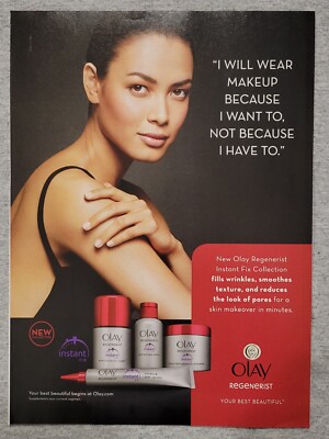 2014 Magazine Advertisement Page Olay Regenerist Instant Fix Makeup ...