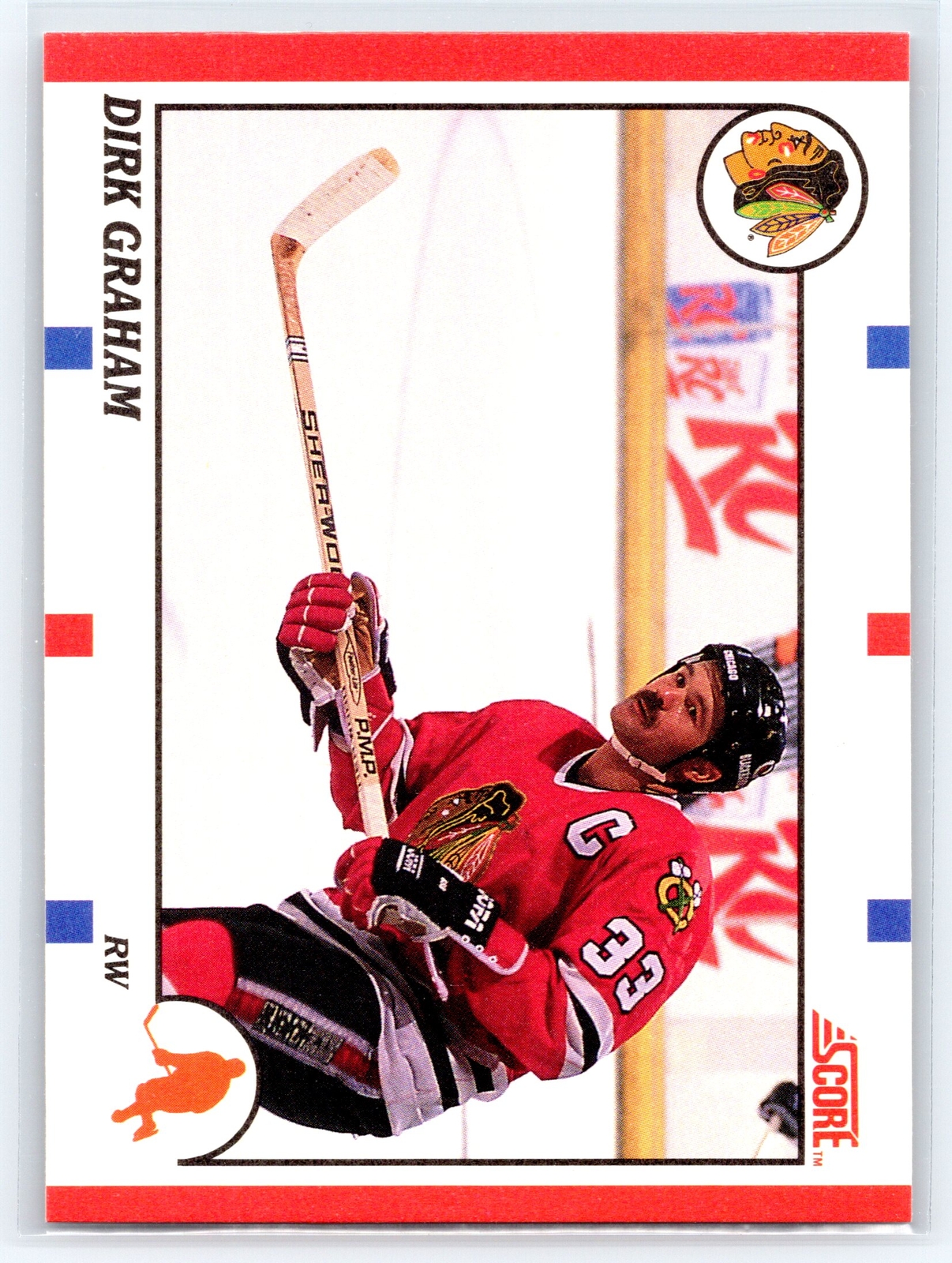 1990 Score American #17 Dirk Graham Hockey Chicago Blackhawks | eBay