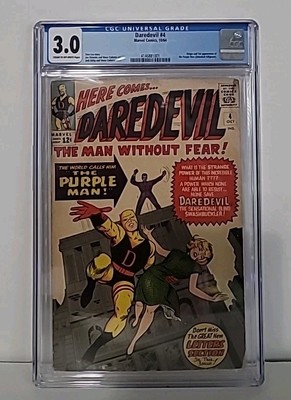 Daredevil #4 (1964) CGC 3.0 Origin and First Appearance of Purple Man ...