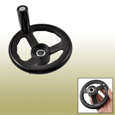 125mm Dia 12mm Bore Milling Machine Plastic Hand Wheel Revolving Handle ...