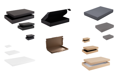 Stationery Size Gift Boxes - A3 / A4 / A5 / A6 - Black/ White/ Kraft ...
