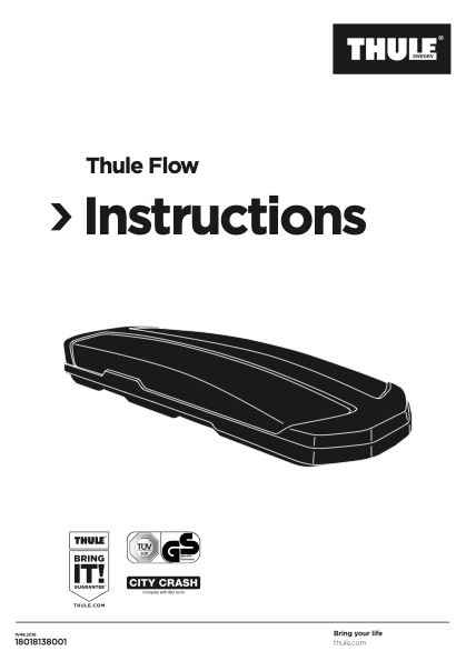 Thule Flow White Low Profile Locking Cargo Case in Great Condition! | eBay