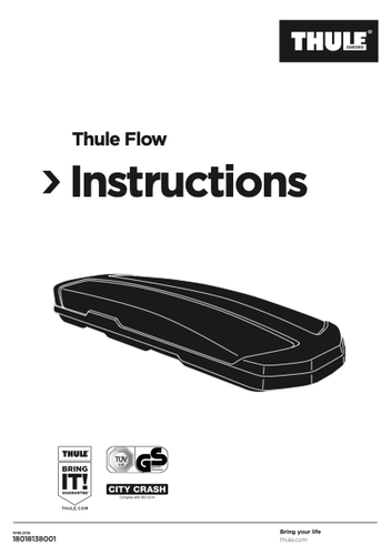 Thule Flow White Low Profile Locking Cargo Case in Great Condition! | eBay