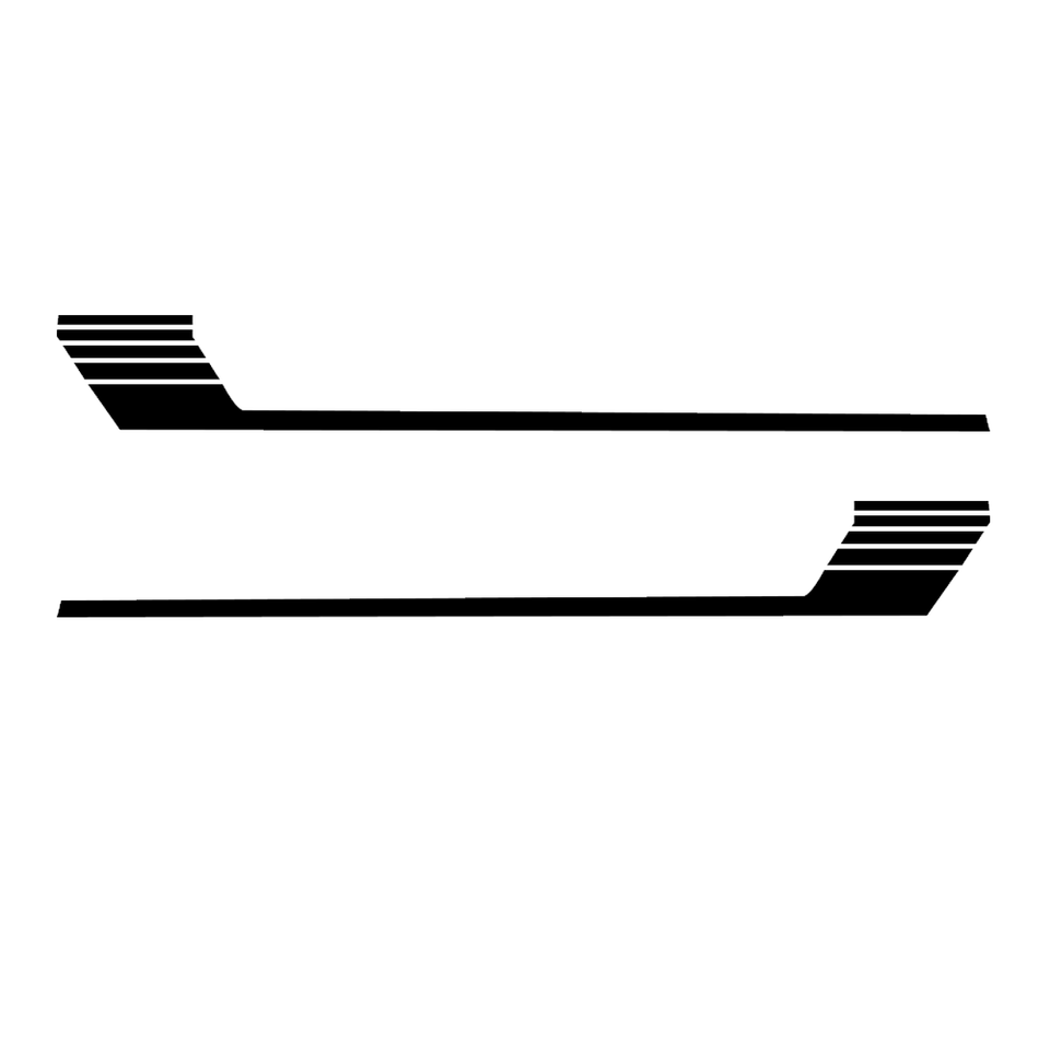 2Pcs Black Fender Hockey Stripe Vinyl Sticker Decal Trim For Ford F150 ...