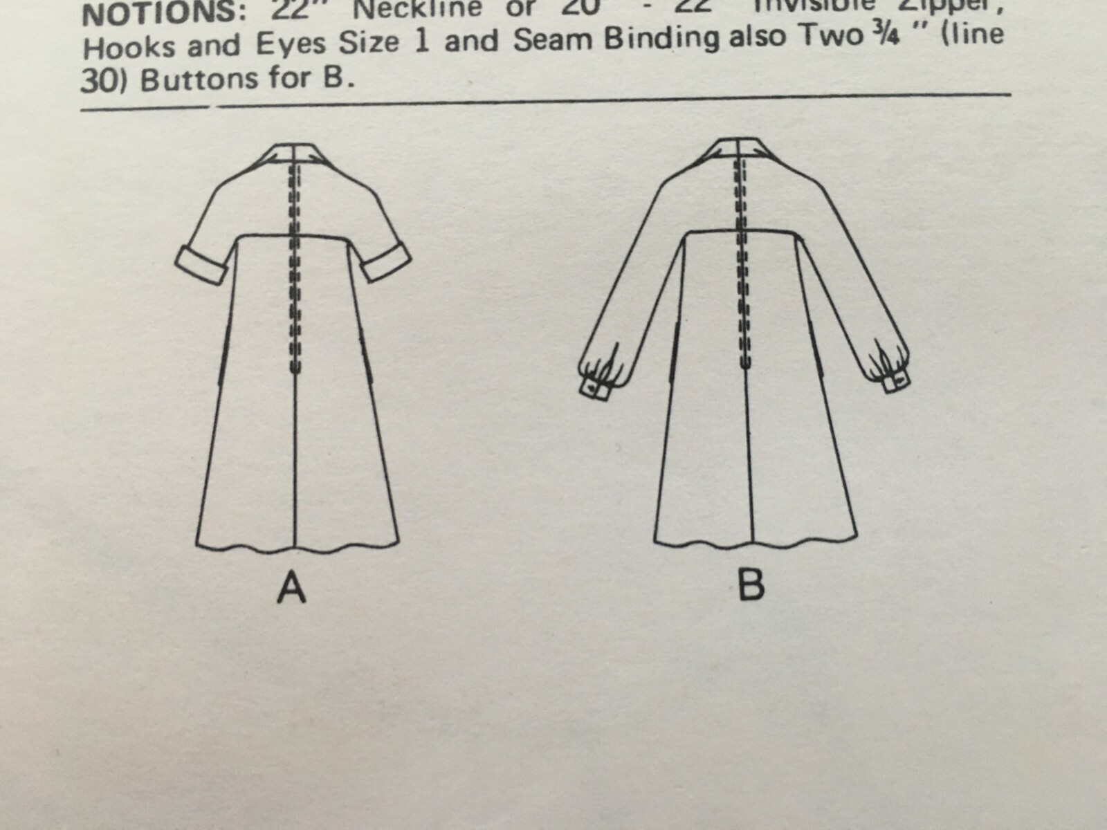 Very Easy Vogue Sewing Pattern 9060 Vintage 1970s Dress Long Sleeves ...