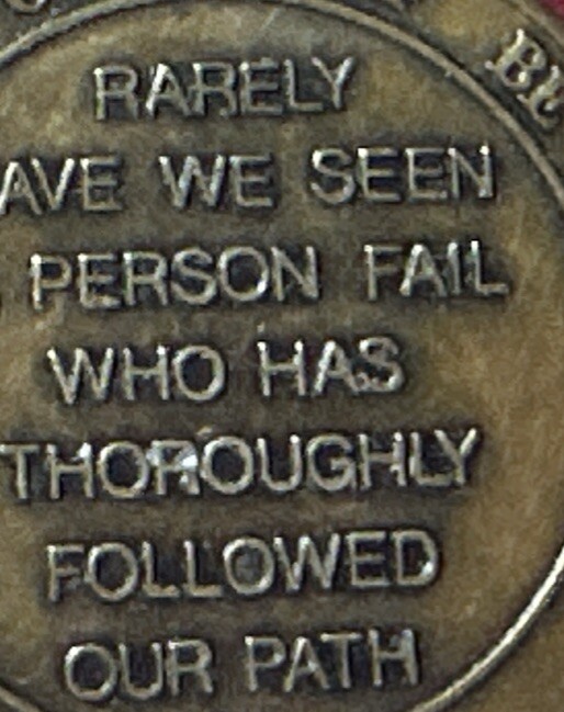 AA Alcoholics Anonymous Bill & Bob III 3 Year Recovery Coin Medal Token ...