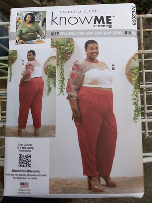 Womens Top Pants Sewing Pattern UNCUT Know Me MiMi G ME2005 Size 16W ...