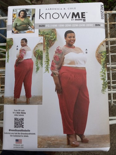 Womens Top Pants Sewing Pattern UNCUT Know Me MiMi G ME2005 Size 16W ...