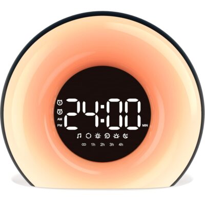 Wake Up Light Sunrise Alarm Clock with Sunrise Sunset Simulation 25 ...