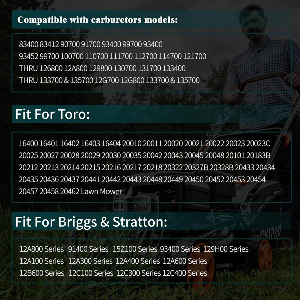 10-Pack Float Needle Seat Kit 281144 For Briggs & Stratton 15Z100 ...