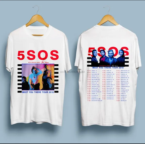Vintage 2018 New 5 Seconds Of Summer 5SOS Tour T-shirt, size S-5XL | eBay