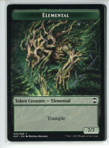ELEMENTAL // ELF WARRIOR DOUBLE-SIDED T Kaldheim Commander #6//15 KHC ...