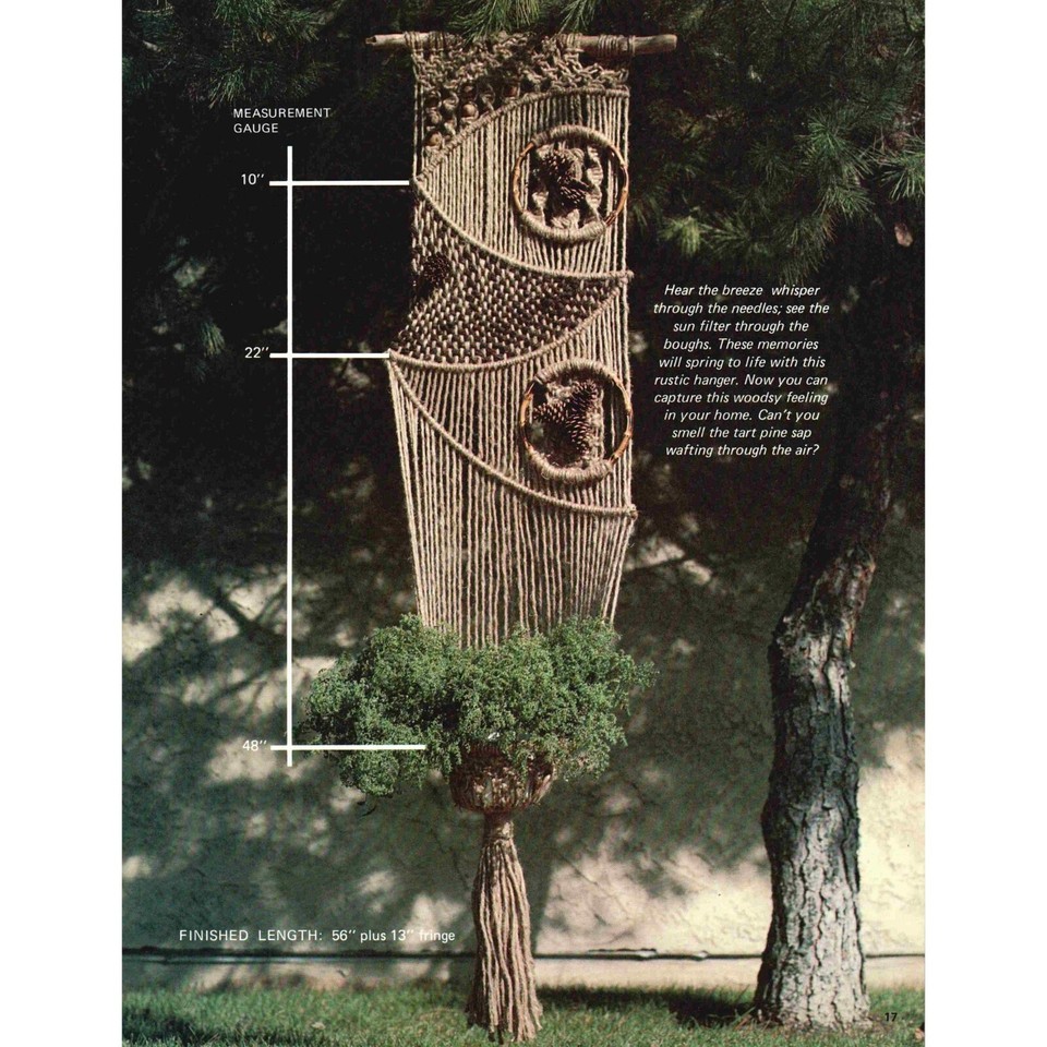 Vintage Mixed Media Macrame Patterns Instruction Unique Plant Hangers ...