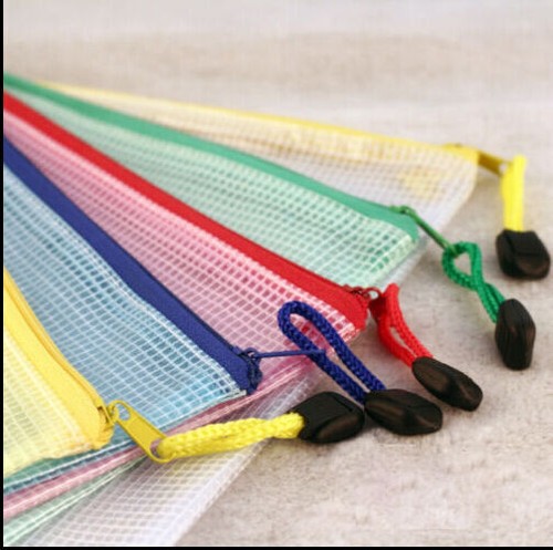 A4 Plastic Zipper Bags File Storage Document Folder Protective Wallet ...