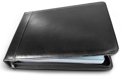 Executive Business Check Binder PU Leather 7 Ring Checkbook Cover (3 ...