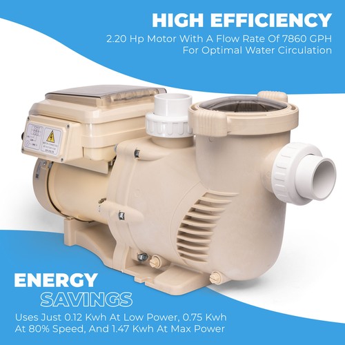 XtremepowerUS 2.2HP Swimming Pool Pump In/Above Ground w/ Strainer ...
