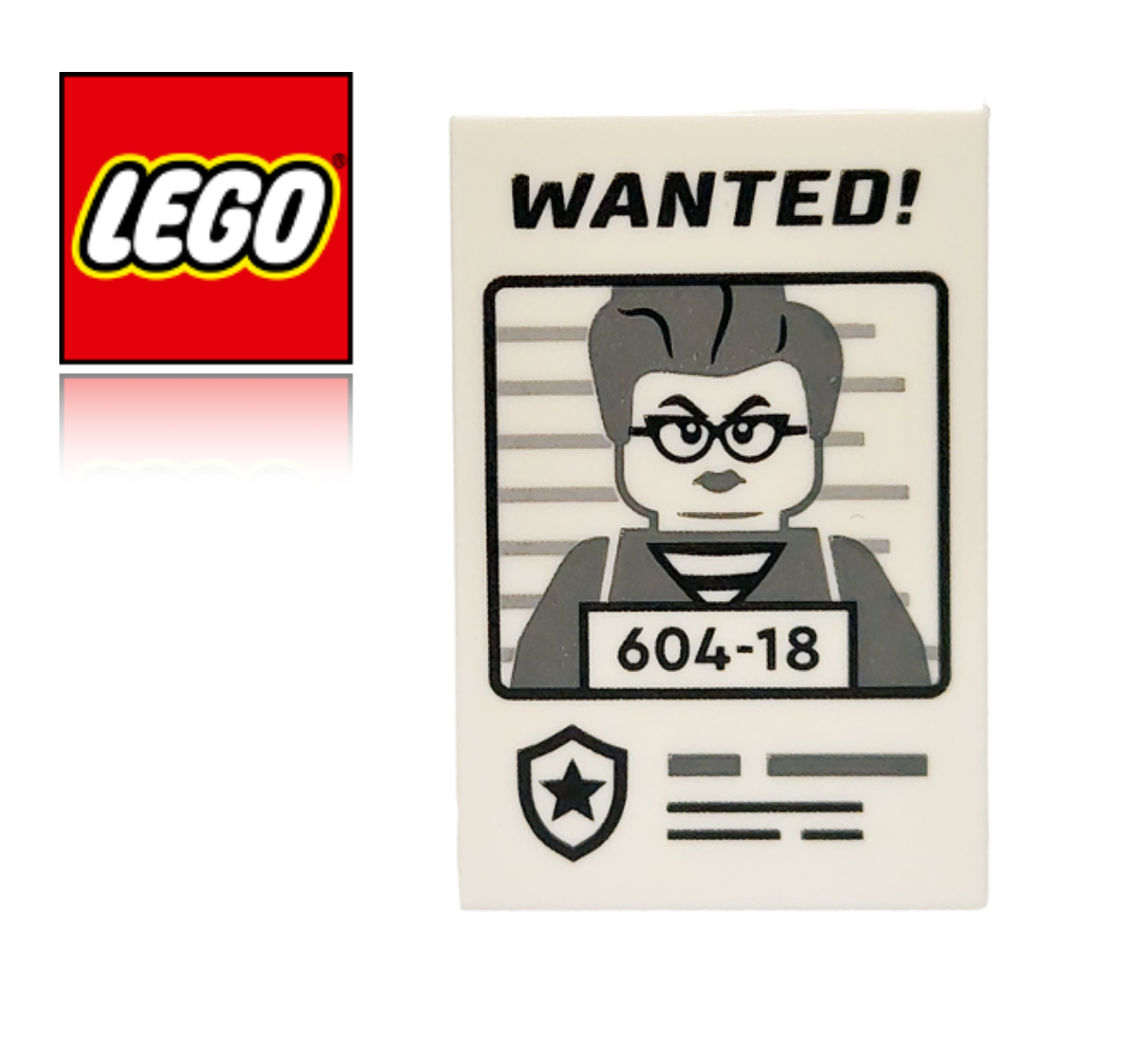 LEGO® Fliese Wanted Polizei Fliese Polizeitruck Poster Tile Decorated ...