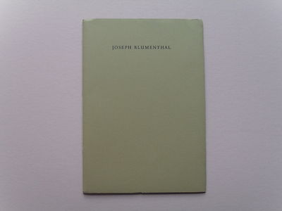 Joseph Blumenthal (1897-1990) - Limited ed. 1/400 - The Typophiles ...