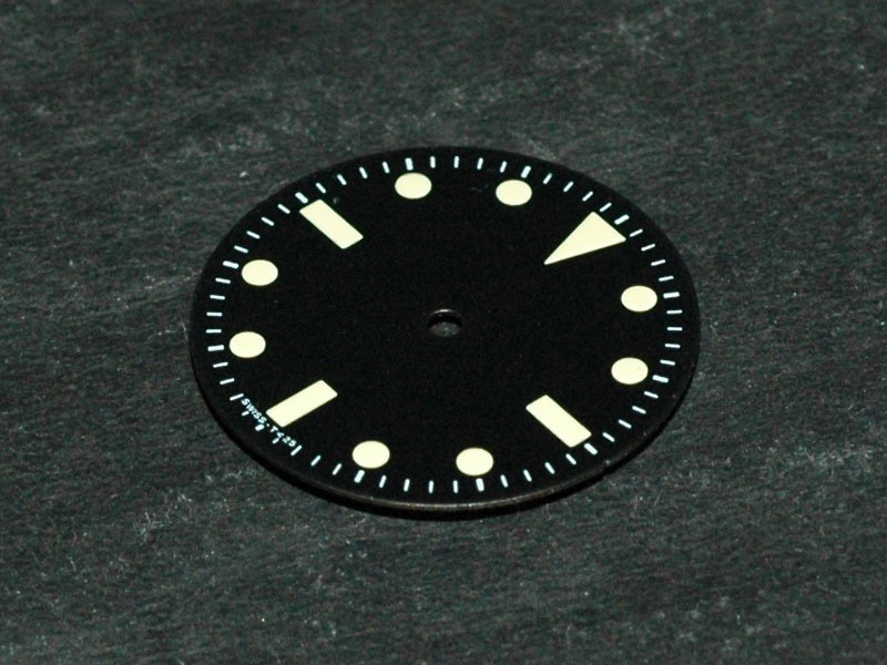Plain Milsub Watch Dial for ETA 2836 / 2824 Movement Yellow Lume T 25 ...