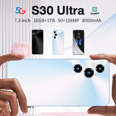 S30 Ultra 5G 7.3" 16GB+1TB Factory Unlocked Android 13 Smartphone New ...