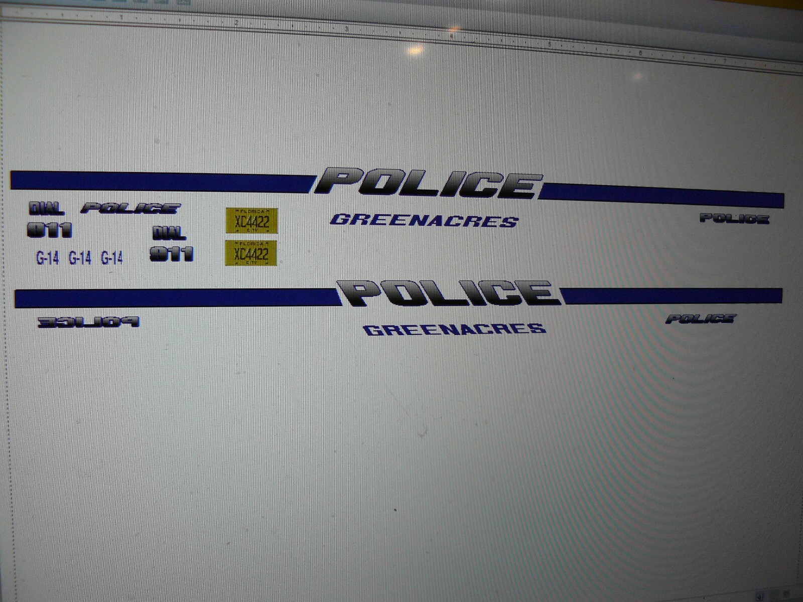 Greenacres Florida Police Vehicle Decals 1:24 | eBay
