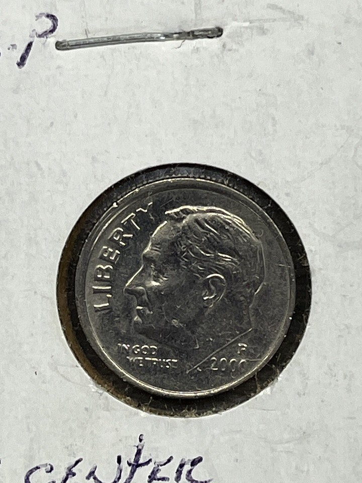 Lot Of 2 - 2000 P Roosevelt Dime Misaligned Die Strike Error, Off ...