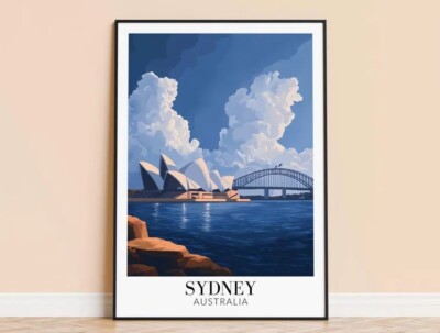 Sydney Print - Sydney Australia Travel Wall Hanging - Home Decoration ...