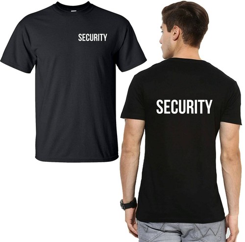 Security T-Shirt Workwear Uniform Police Staff Bouncer Doorman ...