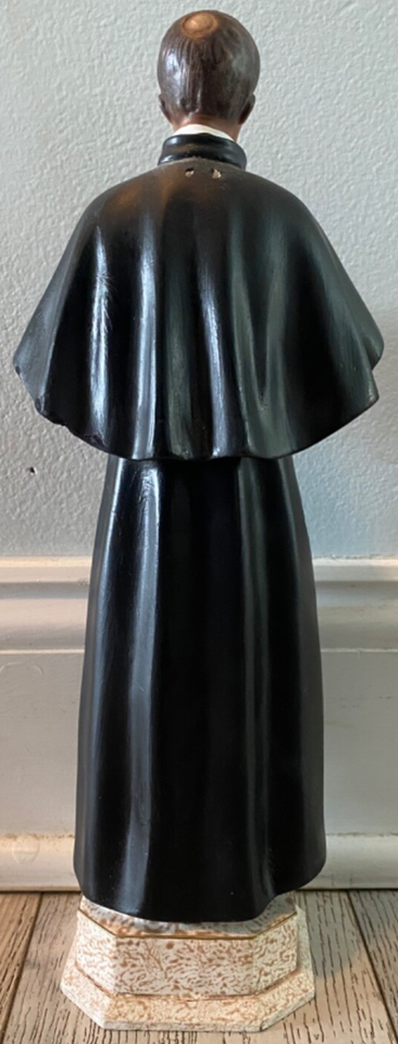***DIVINE NUNS CONVENT PLASTER ST. JOHN DON BOSCO STATUE W/ GLASS EYES ...