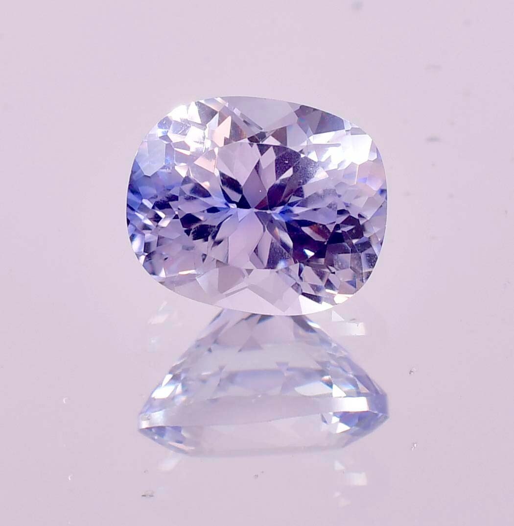 12 x 10 mm Flawless 7.95 Ct Natural Blue Namibia Jeremejevite GIT ...