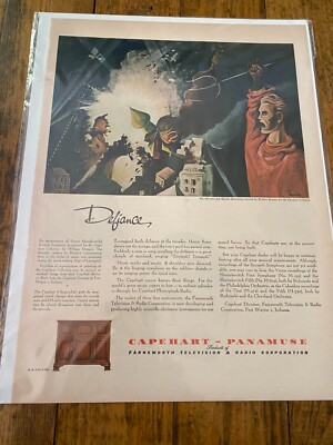 Vintage 1943 William Gropper Art Defiance Capehart-Panamuse TV & Radio ...