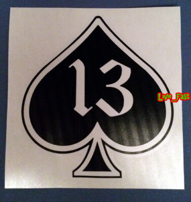 13 SPADE MOTORCYCLE DECAL STICKER VINYL motorcycle biker rockabilly ...