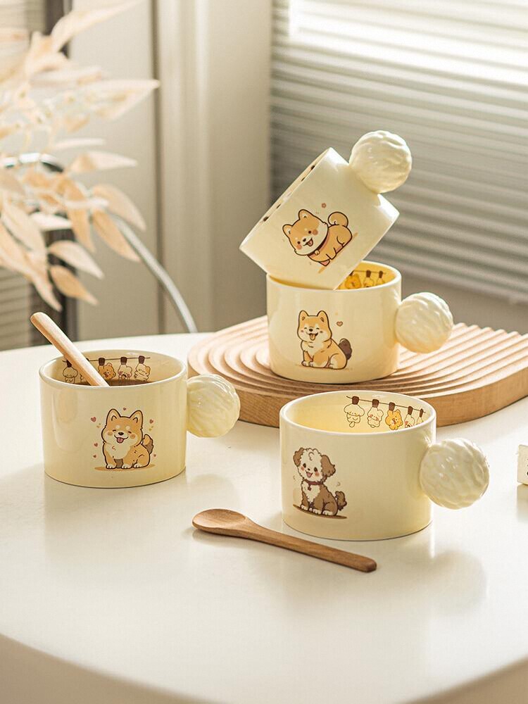 Cute Ceramic Cartoon Creative Dog Coffee Cup Breakfast Milk Cup | eBay